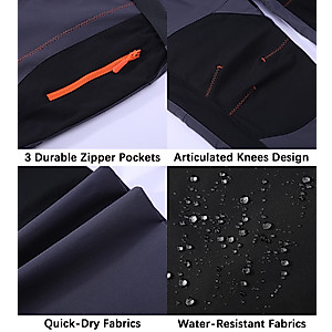 KELOIFUT Men's Hiking Cargo Pants Quick-Dry Outdoor Water Resistant Lightweight Mountain Breathable Zipper Pocket Work Pants Dark Grey L