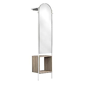 Sauder Anda Norr Entryway Storage, L: 18.74" x W: 11.89" x H: 71.85", White Finish