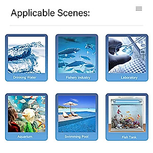 Digital Water Detector, Stable Measuring Water Quality Tester PH Salinity Temp TDS EC IP67 Waterproof for Aquarium