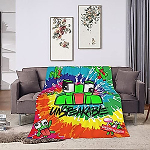 Cartoon Blanket Throw Blankets Couch Bed Sofa Fleece Blanket Super Soft Fuzzy Warm Cozy Flannel Fleece Bed Blanket Lightweight Decorative Living Room for All Seasons 50"X40"