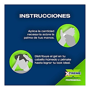 Wet Line Xtreme Professional Mexican Hair Styling Gel Clear Cap 35.27 oz / 1 kg with Aloe (directions and ingredients in Spanish)