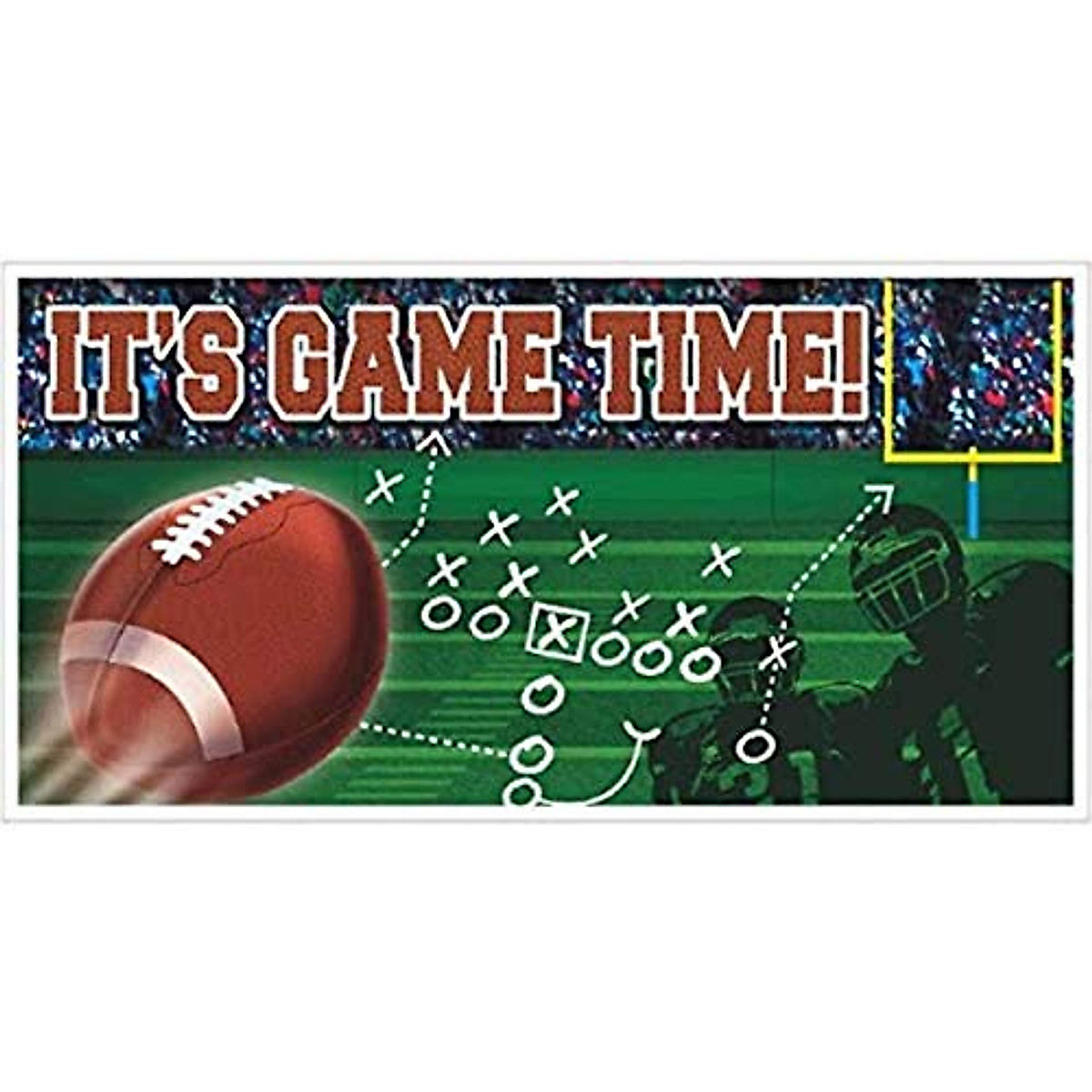 Amscan Football Party Large Horizontal Banner - Plastic, Multi Color, 1 piece - 120134