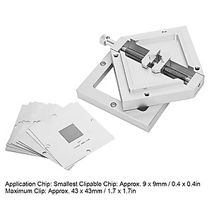 Fafeicy 10Pcs BGA Reballing Rework Station, Diagonal Template for Computer CPU Phone Welder Kits HT90 with Automatic Centering Function