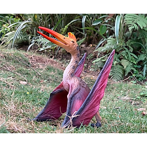 Gemini&Genius Pterosaur Toy for Kids, Large Size 5.5" Quetzalcoatlus Dinosaur Toy, Pterodactyl Toy, Large Flying Dinosaur Toy, Realistic Pteranodon Toy for Kids Display and Play