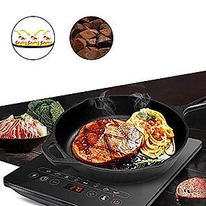 WBDHEHHD Deep Stir Fry Pan,Frying Pan Non-Stick Cast Iron Pan Uncoated Steak Frying Induction Cooker Universal Without Lid
