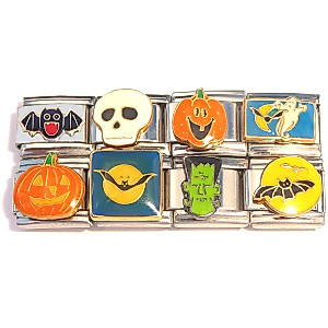 Set of 8 Different Halloween Italian charms