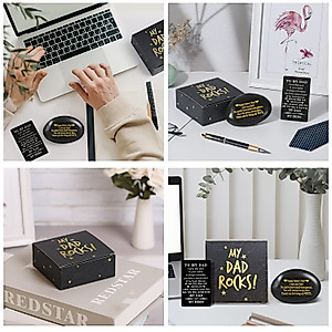 Father's Day Gifts, Gifts for Dad, Birthday Gifts for Dad, Dad Birthday Gifts Wallet Card, Engraved Rock with Words, Rare Unique Gift for Your DAD, Your HERO.