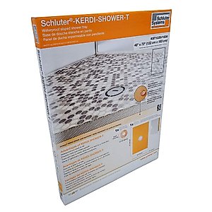 Schluter Kerdi 48-Inch x 72-Inch Shower Tray with Center Drain Placement