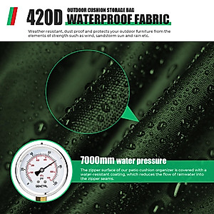 skyfiree Christmas Tree Storage Bag Fits Up to 12 Ft Tall Artificial Disassembled Trees, Heavy Duty 420D Waterproof Christmas Tree Bag Extra Large Xmas Tree Bag with Handles & Zipper (Green)