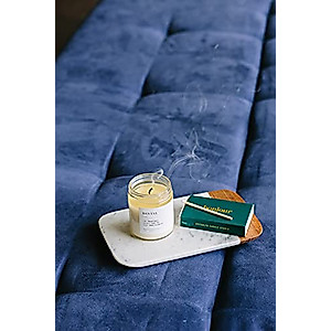 Brooklyn Candle Studio Santal Minimalist Candle | Vegan Soy Wax Luxury Scented Candle Hand Poured in The USA 50 Hour Slow Burn Time (7.5 oz)