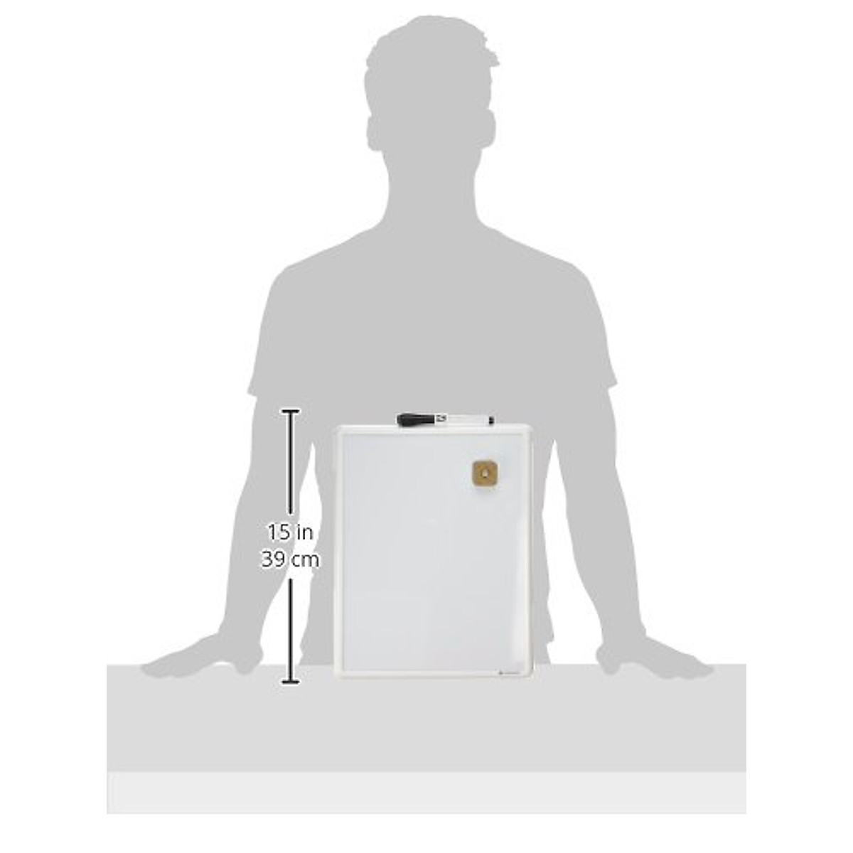 U Brands Contempo Magnetic Dry Erase Board, 11 x 14 Inches, White Frame