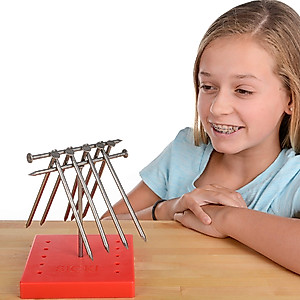 Steve Spangler Science Balancing Nails Experiment Kit – At-Home Science Kit for Kids, Hands-On STEM Learning Activity, Learn About Center of Gravity and Practice Problem Solving Skills