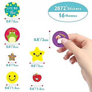 6844 PCS Incentive Stickers, 64 Sheets Round Encouragement Stickers, Animals Donuts Cupcakes Stars Hearts Motivational Teacher Classroom Reward Gifts Encourage Kids to Do Chores Go to The Toilet