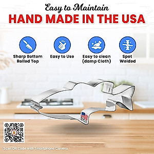 Foose Store Bass Fish Cookie Cutter 5.5 Inch –Tin Plated Steel Cookie Cutters – Store Bass Fish Cookie Mold