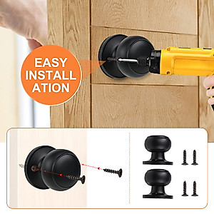 Betollo 3 Pack Door Knobs