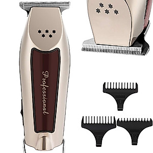 FILFEEL T-Blade Trimmer, Cordless Precision Trimmer for Lining & Close Trimming, Professional Hair Cutting Kit for Barbers and Stylists (Silver)
