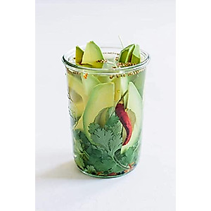 Weck Canning Jars 743 - Weck Mold Jar made of Transparent Glass - Eco-Friendly - Food Storage Container with Lid Airtight - 3/4 Liter Tall 1 Jar with Lid and Rubber Gasket