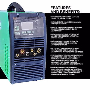 2021 LightningMTS 275 AC/DC TIG with Pulse/MIG/Stick Welder Dual Voltage 110v/220v