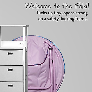 Urban Lifestyle Faux Fur Foldable Saucer Chair, Rainbow