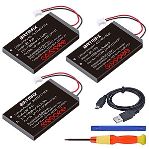Batmax 3Pcs 1800mAh LIP1359 Battery Replacement for Sony PS3 Playstation 3 Sixaxis Dualshock 3 Wireless Controller CECHZC2E CECHZC2U LIP1472 LIP1859…