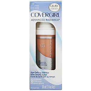 COVERGIRL Advanced Radiance Liquid Makeup, Natural Beige 140, 1.0-Ounce