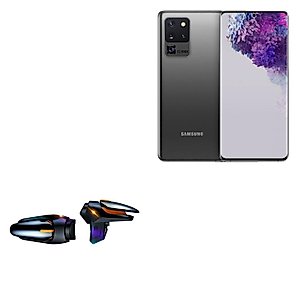 BoxWave Gaming Gear Compatible with Samsung Galaxy S20 5G - Touchscreen QuickTrigger Auto, Trigger Buttons Autofire Gaming Mobile FPS - Jet Black
