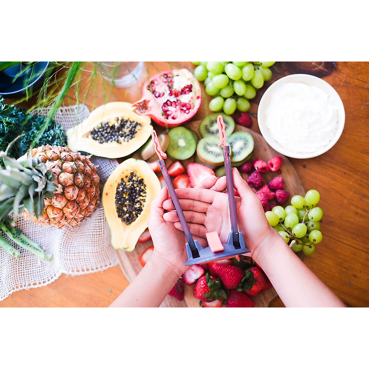 Jokari Suction Cup Fortified Baggy Rack 4 Pack For More Stability When Filling Plastic Freezer Storage Zip Lock Bags. Sturdy Clips Hold Containers Open to Pour Leftovers and Meal Prep Ingredients.