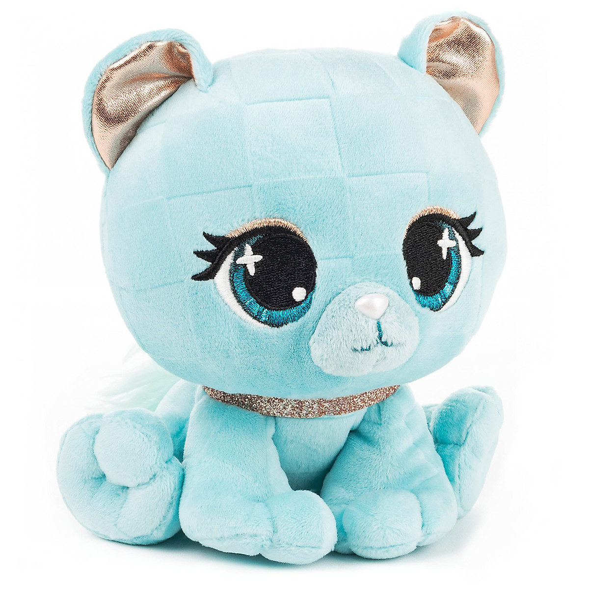 P.Lushes Designer Fashion Pets Madame Purrnel Premium Cat Stuffed Animal, Pink and Gold, 6”