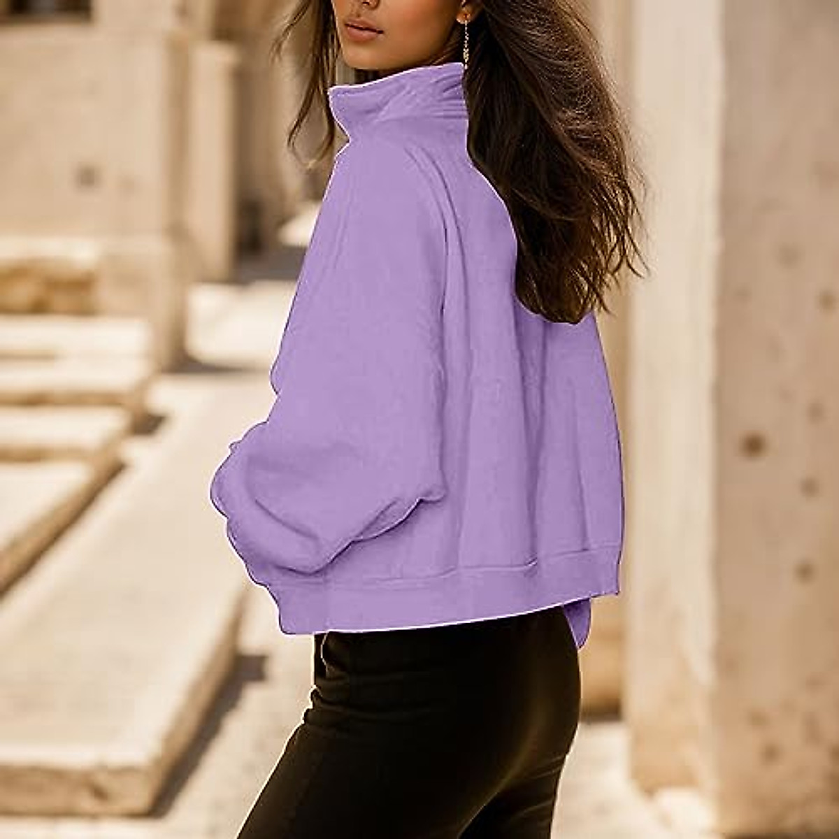 SNKSDGM Women Fall Clothing Hoop Earrings for Women Flannel Pink Flannel Shirt Women Blouses for Women Dressy Casual Fashion 2023 3/4 Short Sleeve 2023 Shawl Long Sleeve Shirts for Women Thanksgiving