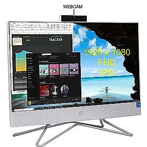 HP 200 G4 21.5" FHD All-in-One Desktop Computer, Intel i3-1215U 6-Core, 16GB RAM, 1TB NVMe SSD, WiFi, Bluetooth, Webcam, HDMI, Windows 11 Pro, White AIO