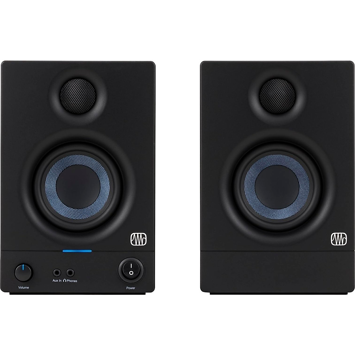 PreSonus Eris 3.5 3.5-Inch Low-Frequency Driver Media Reference Monitor with RF Interference with Pads and Stereo Breakout Cable Bundle