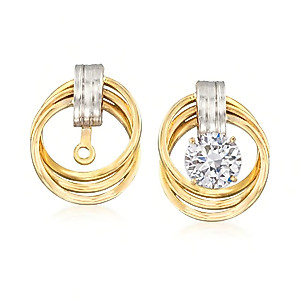 Ross-Simons 14kt 2-Tone Gold Love Knot Earring Jackets