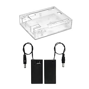 Gikfun 9v Battery Holder and Uno R3 Case Compatible with Arduino UNO R3 DIY