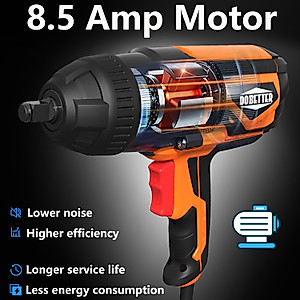 Dobetter 8.5-Amp Electric Impact Wrench, 1/2 Impact Gun 480N.m Torque Power Impact Wrenches, Corded 1/2 inch Impact Driver-DBIW1020