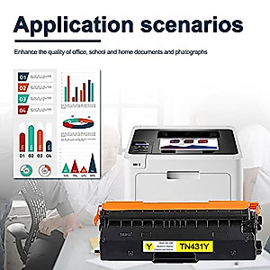 Van Enterprises 1 Pack Yellow TN431 TN431Y TN-431Y Compatible Toner Cartridge Replacement for Brother HL-L8260CDW L8360CDWT L9310CDWT MFC-L8610CDW L8690CDW L8900CDW Printer Ink Cartridge