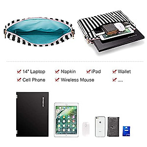 LOVEVOOK Computer Bags for Women, Laptop Bag 14 Inch, Laptop Case with Trolley Sleeve, Pink Messenger Bag, Super Cute Laptop Sleeve