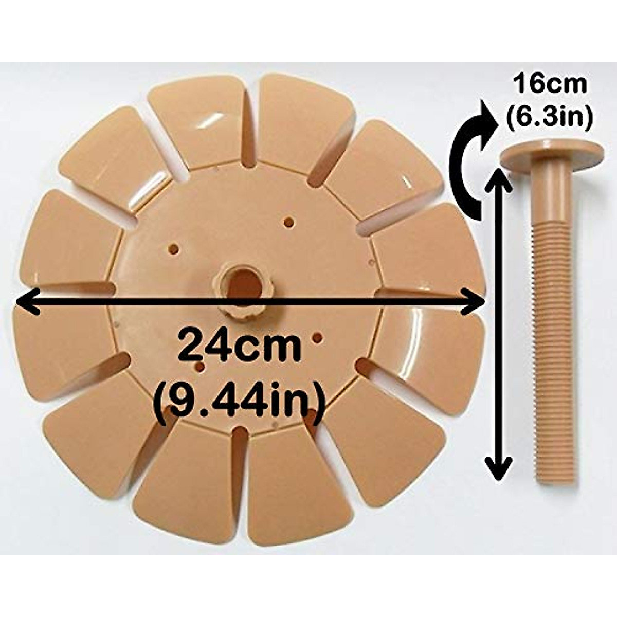 NURUMI - Premium Press Plate - Principle of Fermentation Weight Useful for a large amout of Pickles, Fermentation and Mature Foods in Crock Jar Container Mouth(over 14cm, 5.5in) (Round Apricot)