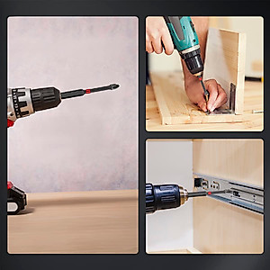 4 inch Magnetic Impact Phillips Bit #2 Insert Bits Anti-Slip Long Phillips Screwdriver Bits Magnetic PH2 1/4 Inch Hex Shank Cross Impact Driver Bit with Case for Power Drill (6PC,100mm)