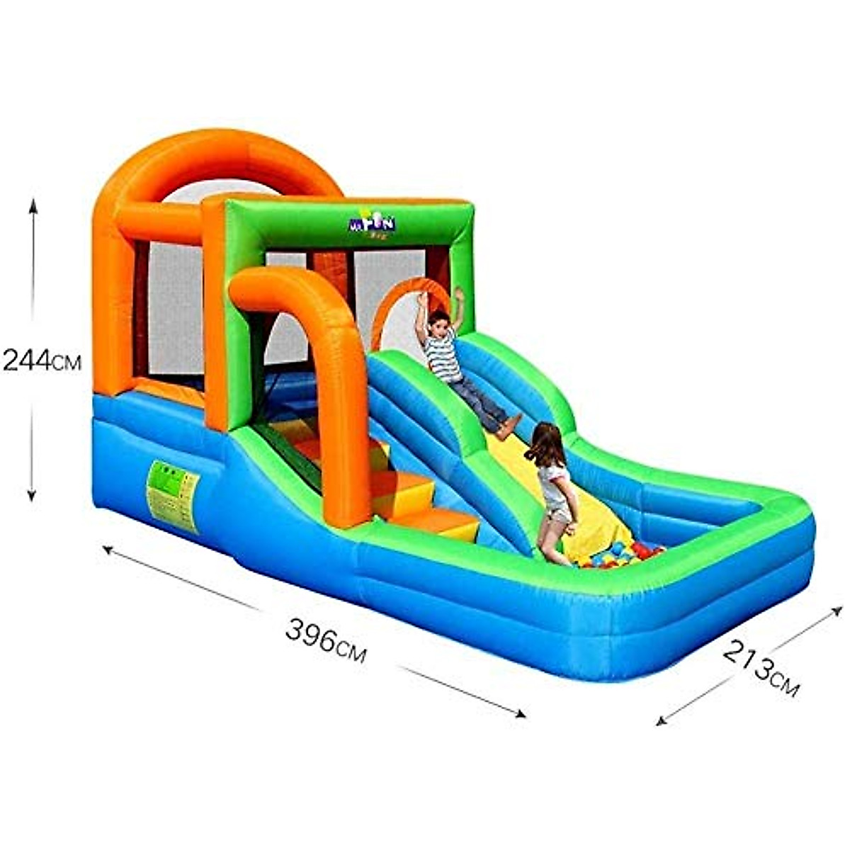 Inflatable Castle and Slide, Indoor Children S Slide Family Outdoor Children S Playground Multifunctional Inflatable Jumping Bed Colors 396 213 244Cm