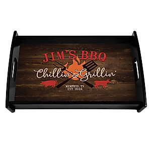 Let’s Make Memories Personalized Serving Tray - Chillin’ & Grillin’ - for Backyard Chefs - Unique Entertaining Essential - Customize Title, Message