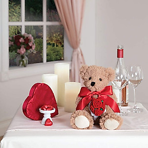 Vermont Teddy Bear I Love You Teddy Bear - Bear Plush Rose Bouquet 13 Inch