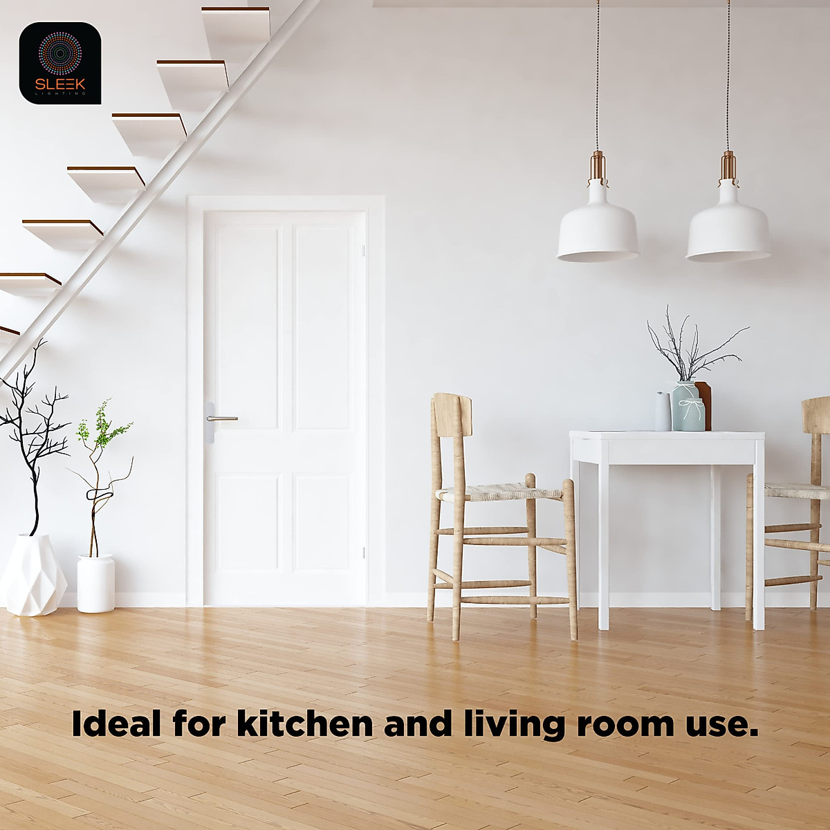 SLEEKLIGHTING 13 Watt T3 Spiral CFL 4 Pin G24Q-1 Base Light Bulb 3500K 800lm - Compact Fluorescent -Neutral White Light 4pack