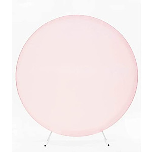 Harfirbe 6.5ft Round Backdrop Cover Baby Shower Baby Pink Background Birthday Party Decoration Children Theme Background