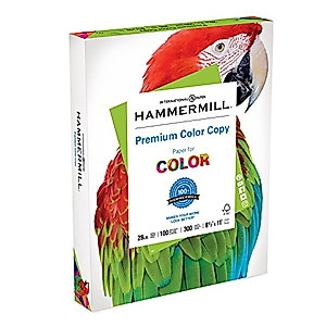 Hammermill Printer Paper, Premium Color 28 lb Copy Paper, 8.5 x 11 - 1 Pack (300 Sheets) - 100 Bright, Made in the USA, 102700R