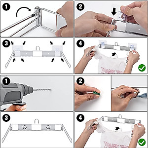 YeeBeny Bag Holder for Plastic Bags, Plastic Bag Holder, T-Shirt Bag Rack, Hanging Bag Holder, T Shirt Bags Holder for T Shirt Bags