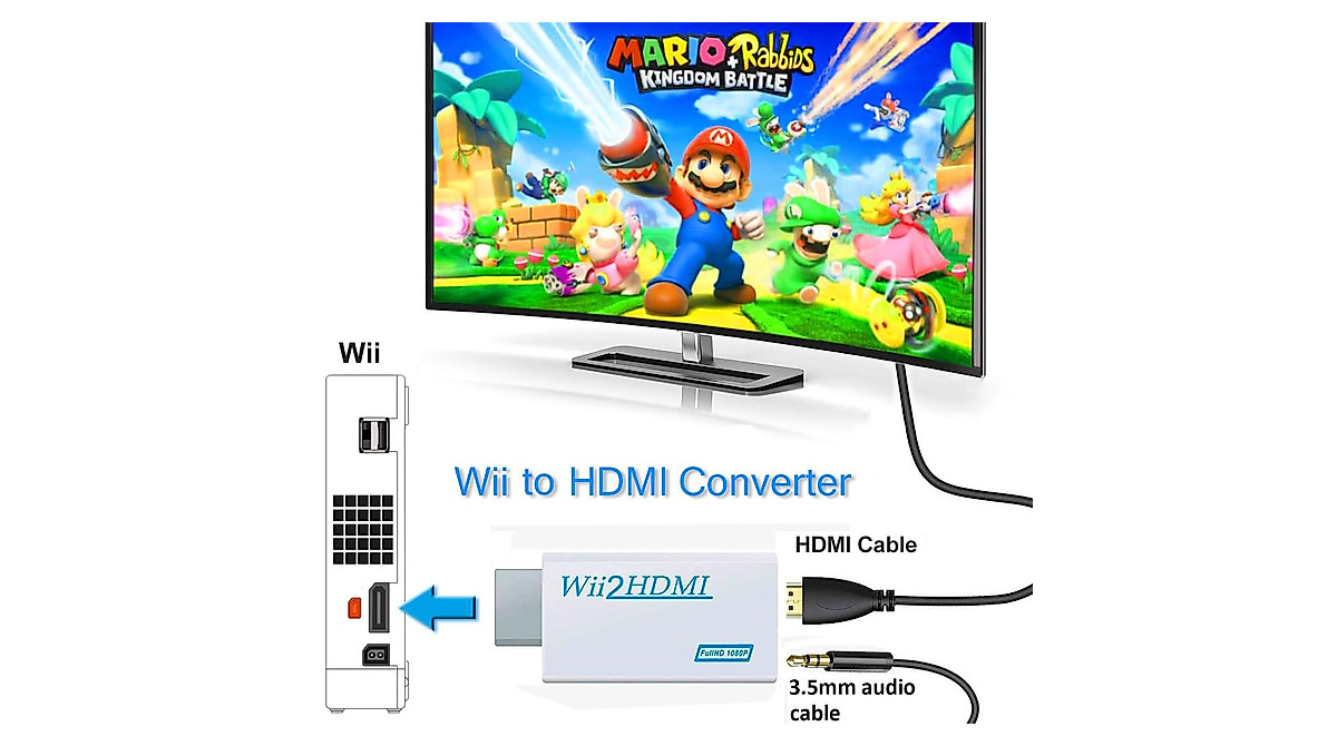 sartyee Wii to HDMI Converter - HD Video & Audio Output