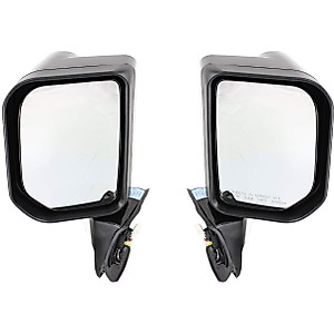 Kool Vue Left & Right Power Door Mirrors Compatible With Toyota FJ Cruiser 2007-2014 With Signal Light Paintable Pair