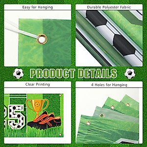 FuWeave Soccer Graduation Party Decorations Large 2025 Senior Night Soccer Banner 9.84 x 1.97 ft Soccer Backdrop Photography for Soccer Player Gift Sport Party Favors Decoration