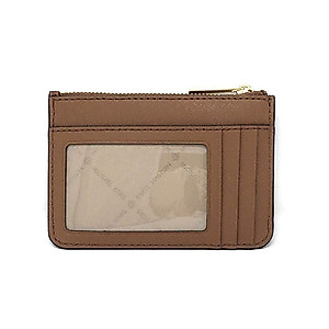 Michael Kors Jet Set Travel Small Top Zip Coin Pouch with ID Holder Saffiano Leather (Luggage), Brown, ns, 35f8gtvp1b