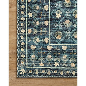 Loloi Rifle Paper Co. x Eden Lattice Indigo 7'-6" x 9'-6" Area Rug